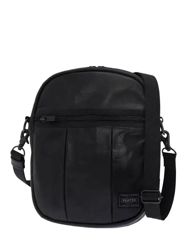 PORTER-YOSHIDA & CO Zip Leather Shoulder Bag - Black