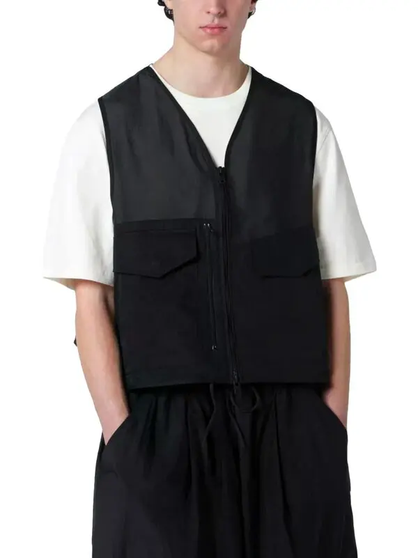 Y3 Buckle Pocket Waistcoat - Black