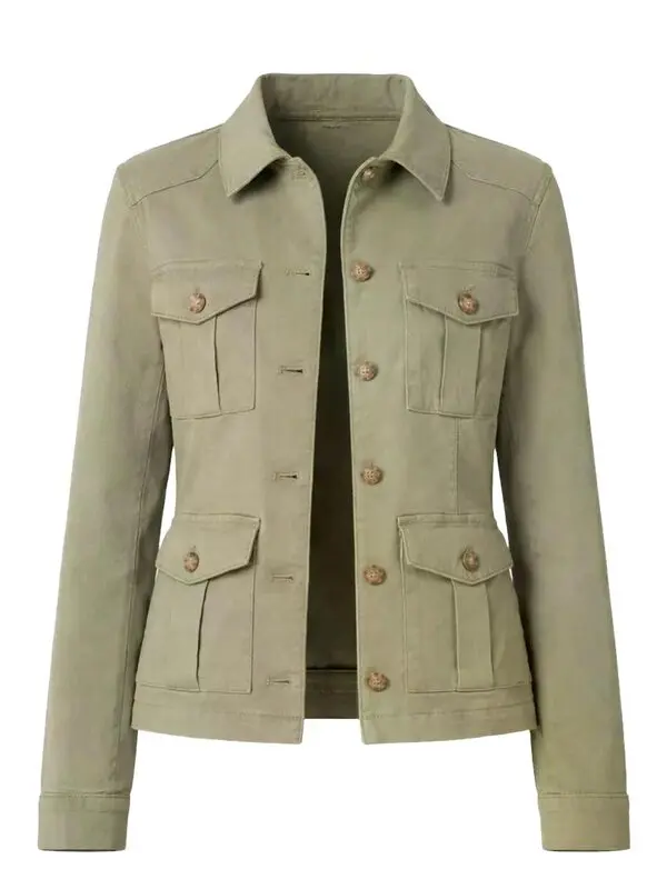 Paige Stacey Button-up Military Jacket - Green