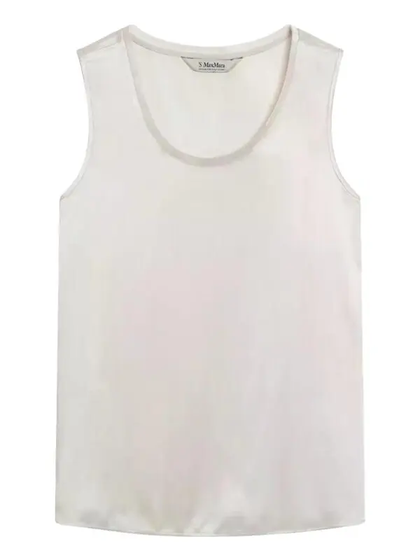 Max Mara Satin Tank Top - White