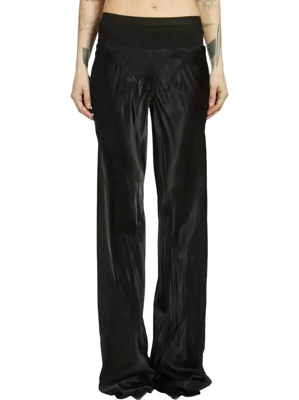 Rick Owens Ribbed-waistband Panelled Trousers - Black