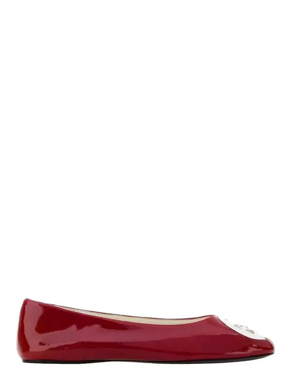Tory Burch Reva Leather Ballet Flats - Red