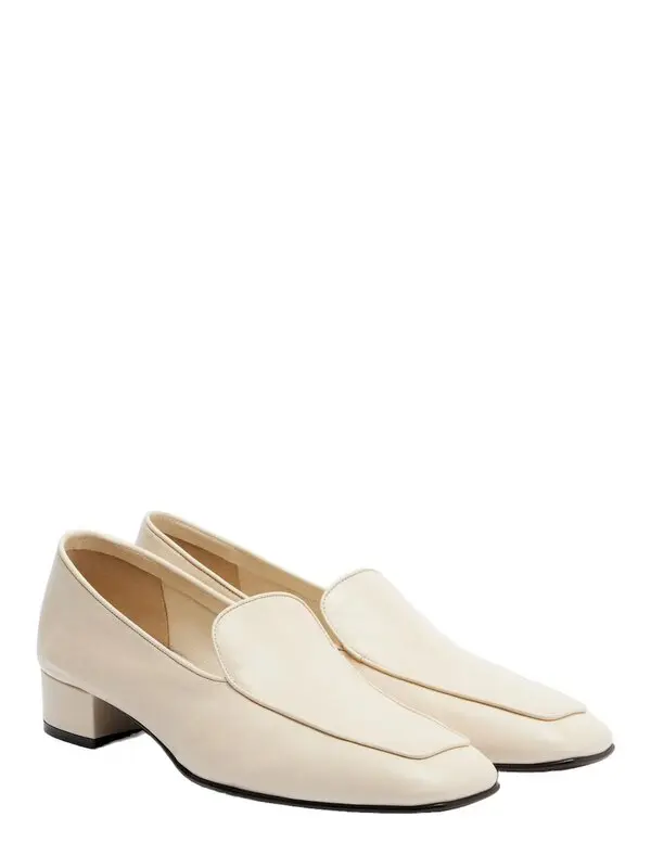 HERBERT LEVINE Fair And Square Leather Loafers - White