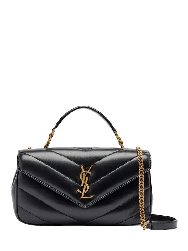 Saint Laurent Loulou Matelassé Leather Top-handle Bag - Black