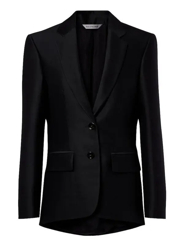 Balenciaga Wool And Silk Blazer - Black