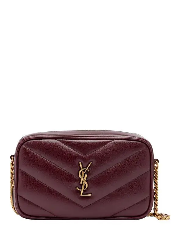 Saint Laurent Loulou Mini Camera Bag - Burgundy