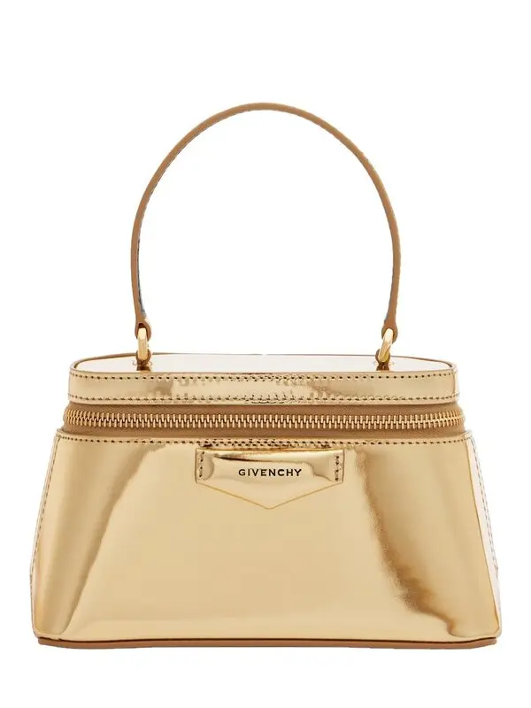 Givenchy Antigona Mirrored Leather Vanity Bag - Gold