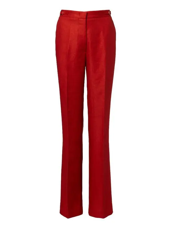 Gabriela Hearst Linen Flared Pants - Orange