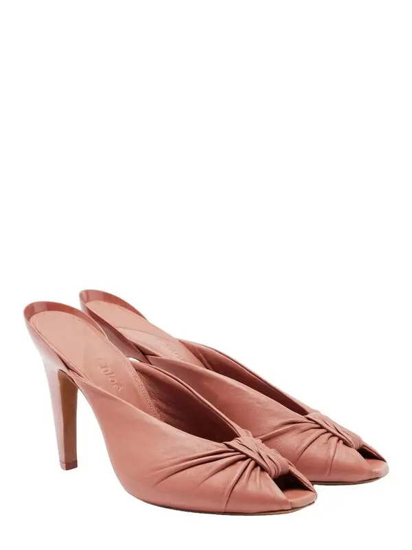 Chloé Suzie Leather Mules - Brown