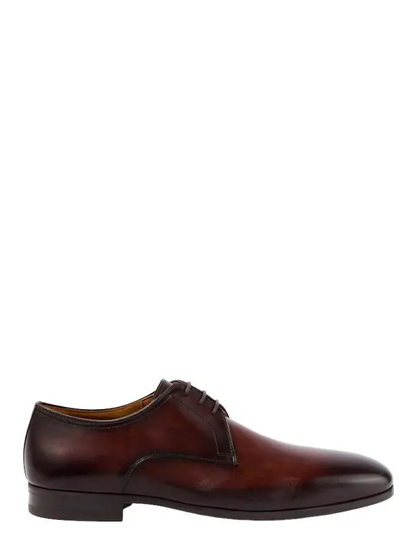 Magnanni Leather Derby Shoes - Brown