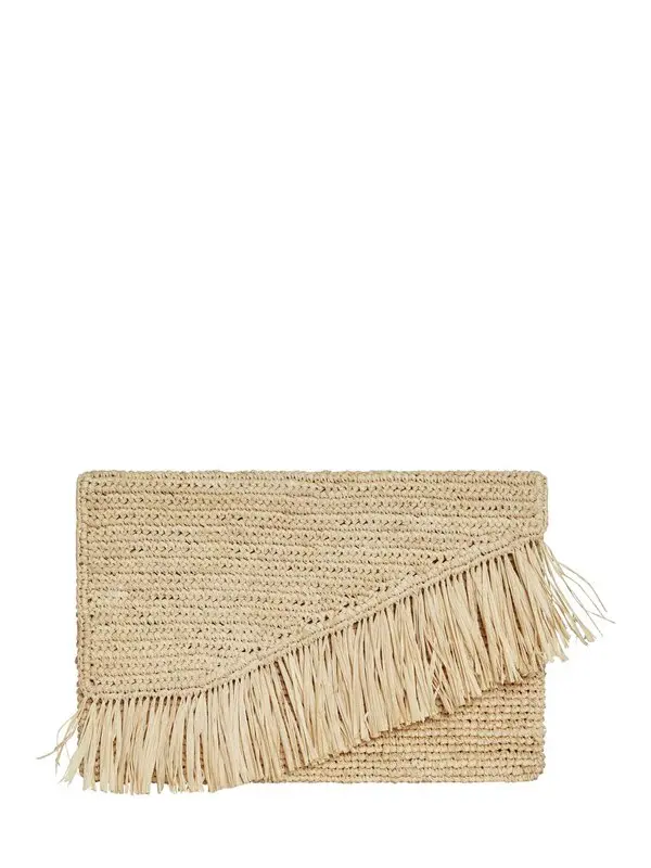 Vitamin A® Paloma Raffia Clutch - Natural