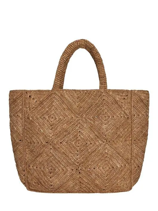 Vitamin A® Cala Raffia Tote - Caramel