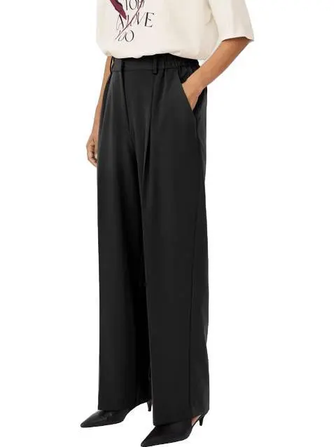 MASAI COPENHAGEN Mapryscian High Waisted Wide Leg Pants - Black