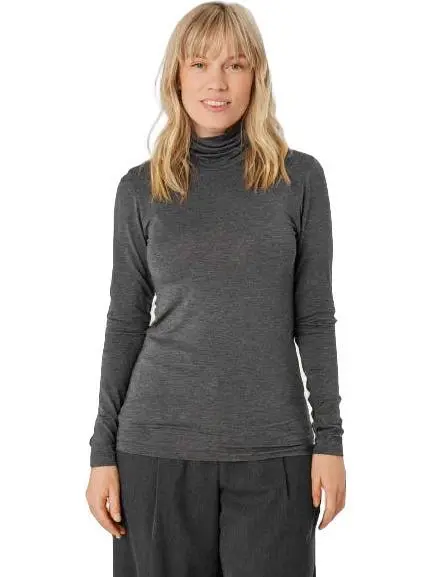 MASAI COPENHAGEN Mabrooklyn Roll Neck Top - D. Grey Mel.