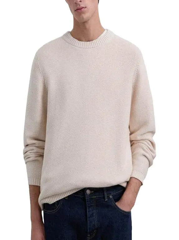 SCALPERS Structure Tricot Knit Sweater - Cream