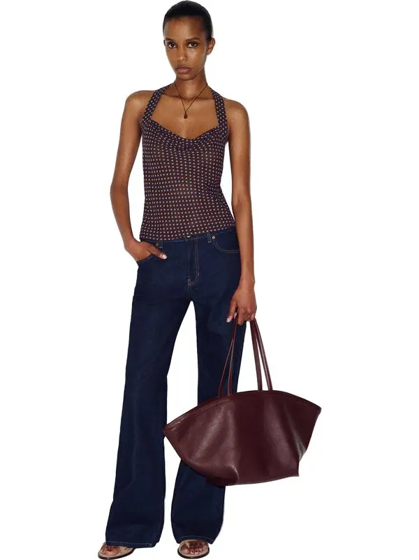 REFORMATION Hastings Halter Top - Brown