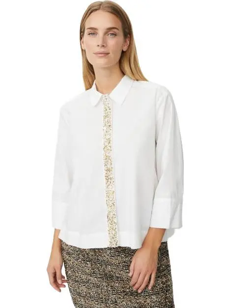 MASAI COPENHAGEN Maivesonna Embellished Poplin Shirt - White