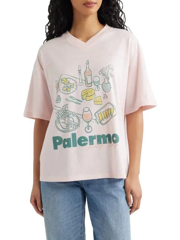 VINYL ICONS Palmero Graphic T-shirt - Pink