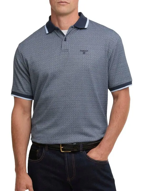 Barbour Texture Polo - Navy
