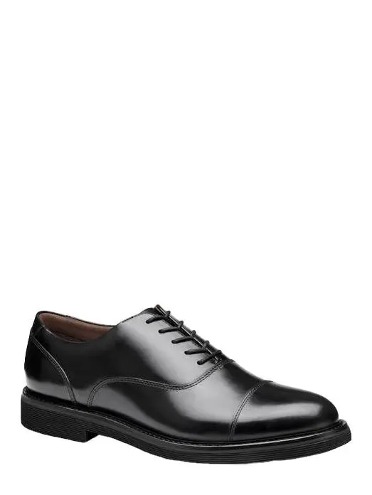 Johnston & Murphy Cap Toe Oxford - Black Full Grain