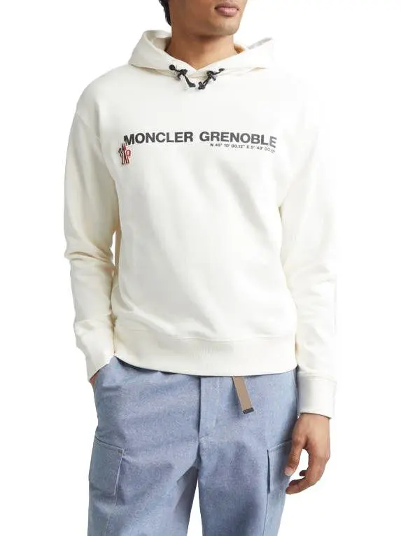 Moncler Cotton Graphic Hoodie - Baby Powder