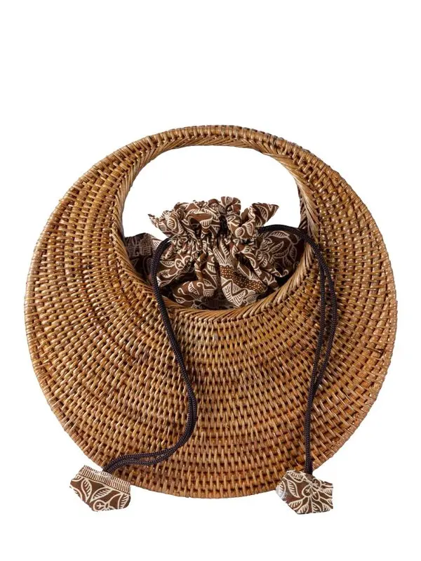 JELAVU Felicita Rattan Shoulder Bag - Natural