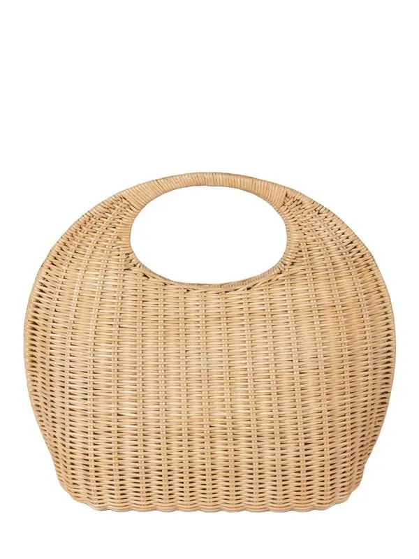 JELAVU Aida Rattan Handbag - Natural