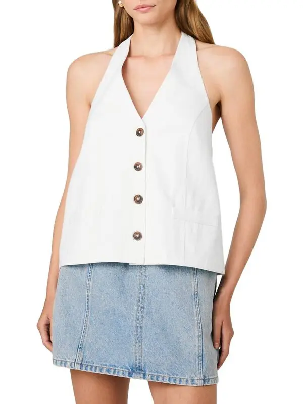 French Connection Keller Halter Top - Summer White