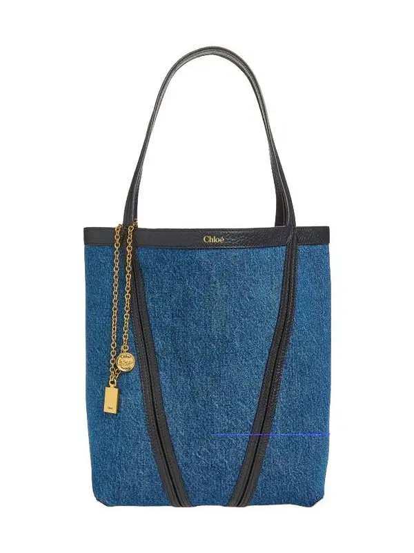 Chloé Denim Spin Tote - Ashes Blue