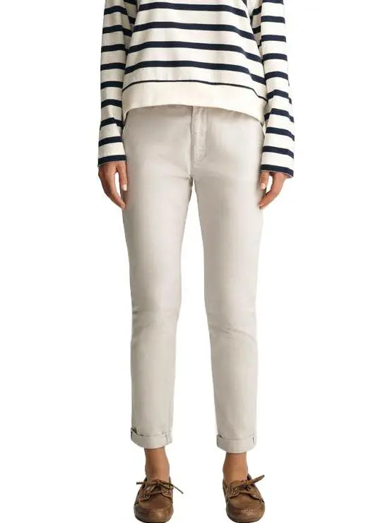 MAVI Kathleen Stretch Cotton Chinos - Pearly River Twill