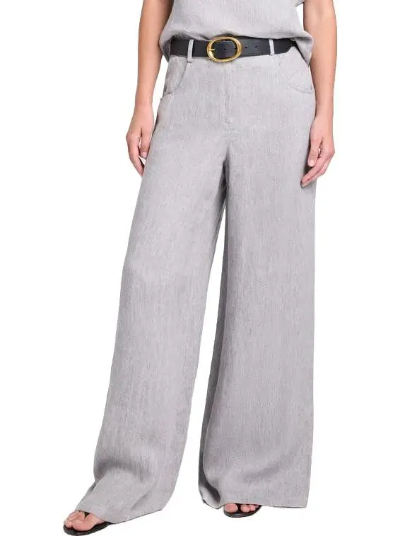 TWP Dillon Wide-leg Pants - Light Heather Grey