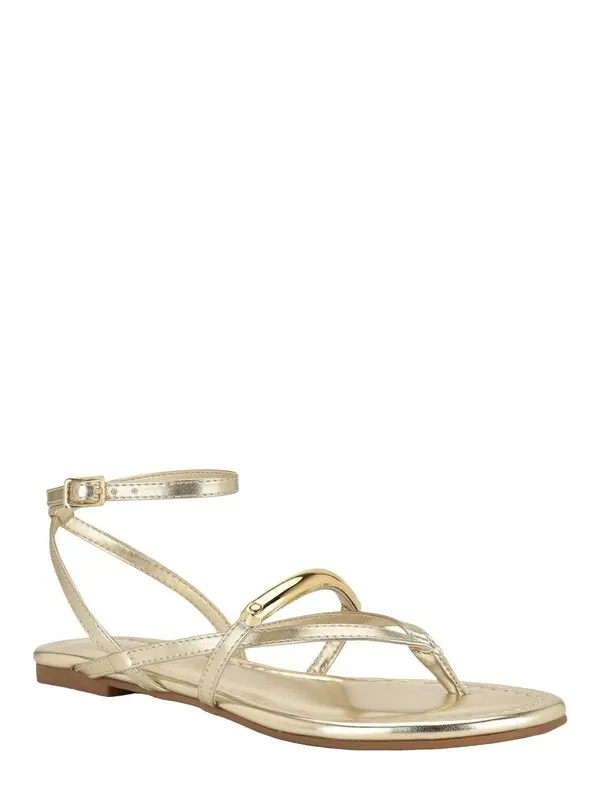 Nine West Bretta Ankle Strap Sandal - Gold