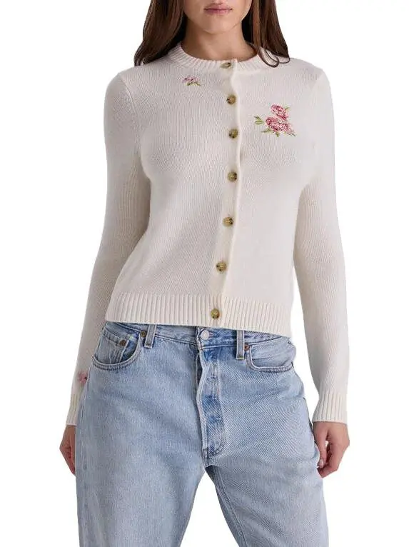 House Of Cb Wool And Cashmere Cardigan - Ivory