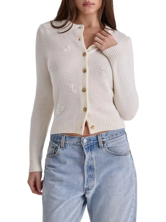House Of Cb Wool And Cashmere Embroidered Cardigan - Ivory