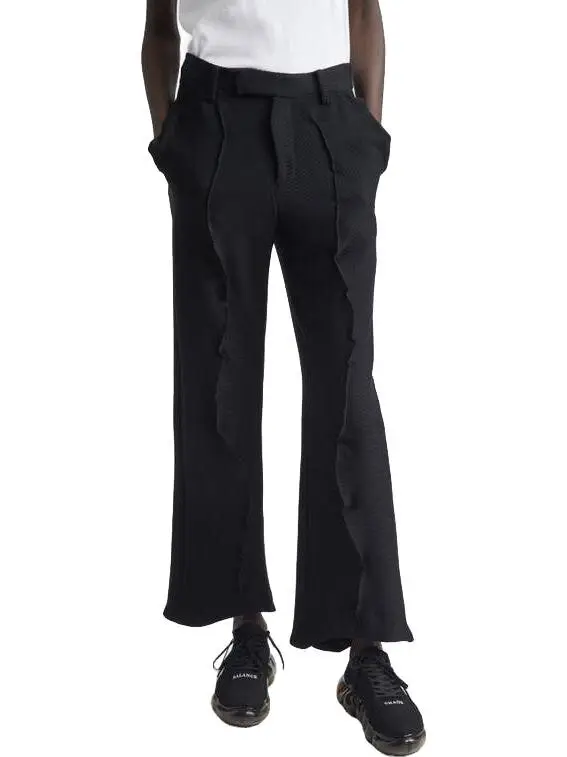 Undercover Pintuck Wool Blend Pants - Black