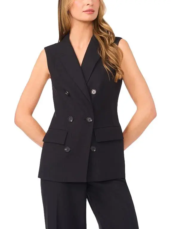 Ted Baker London Cadence Double-breasted Vest - Rich Black