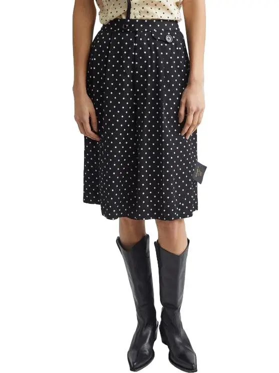 Undercover Polka Dot Wide Leg Shorts - Black Base