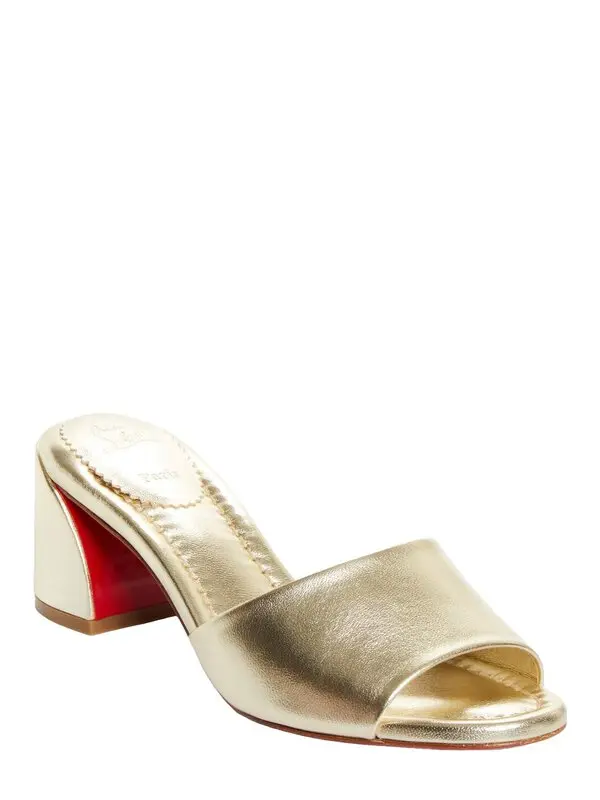 CHRISTIAN LOUBOUTIN Jane Slide Sandal - Platine/platine