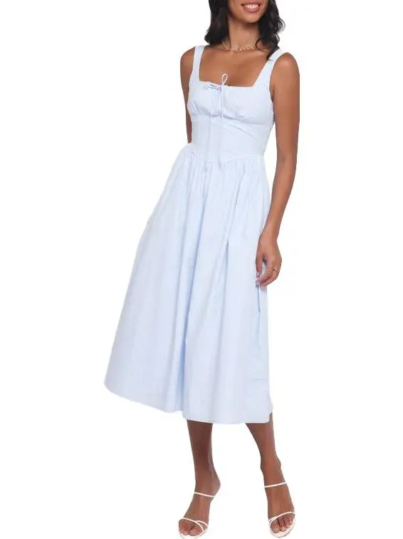 PETAL & PUP Kinslee Sleeveless Midi Dress - Denim