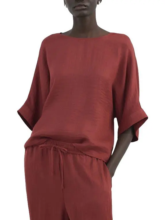Mango Dolman Sleeve Top - Red