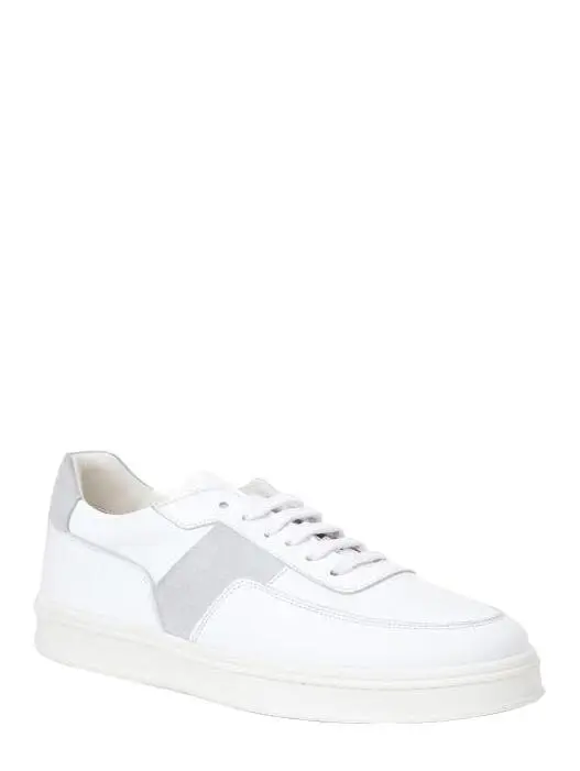 Bruno Magli Ponza Leather Sneaker - White/ice Suede
