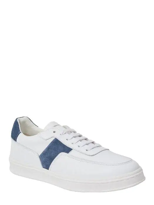 Bruno Magli Ponza Leather Sneaker - White/jeans Suede