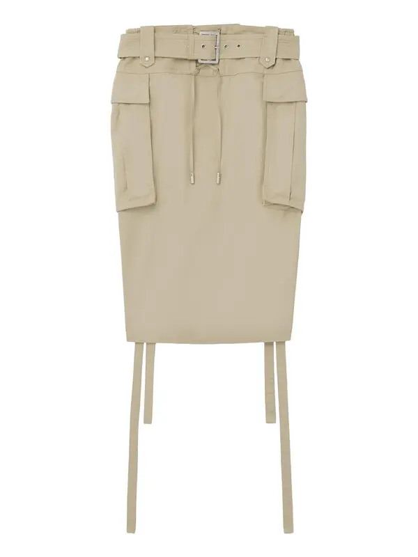 Alexander McQueen Midi Cargo Skirt - Beige