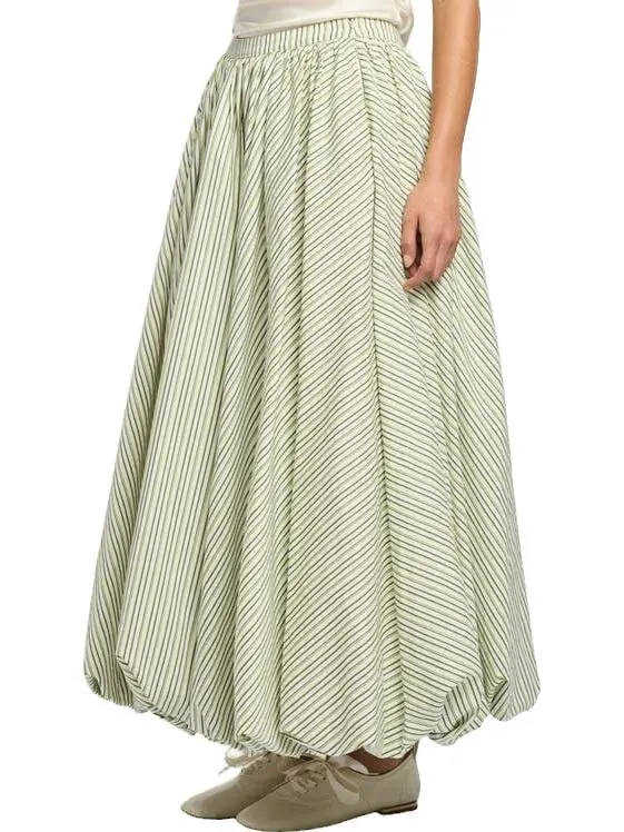 Cinq À Sept Sophie Stripe Cellah Skirt - Ivory/lime