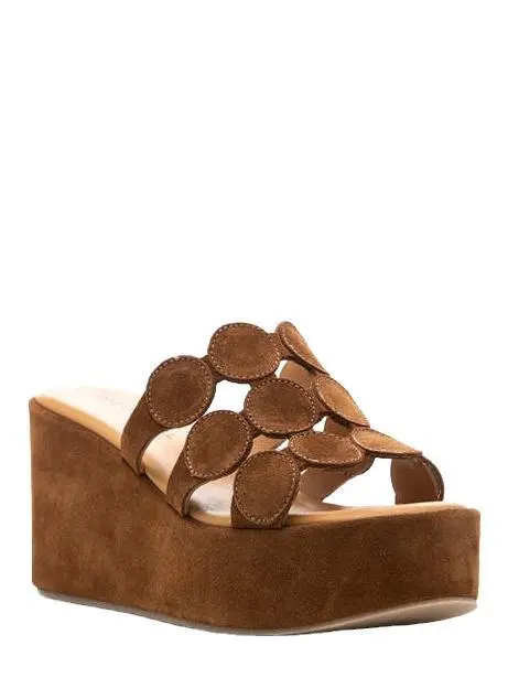 275 CENTRAL Shammy Platform Wedge Slide Sandal - Brown