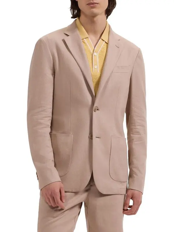 Bugatchi Aerolinen Linen Blend Sport Coat - Desert