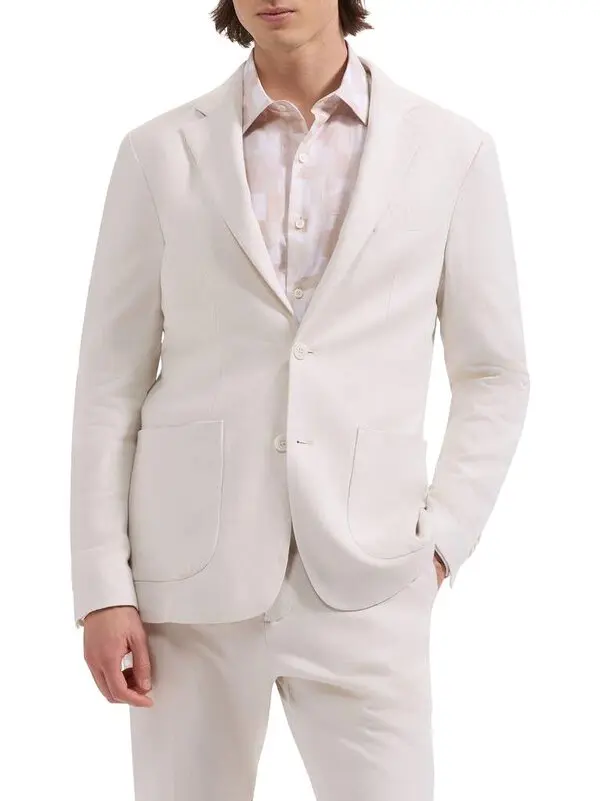 Bugatchi Aerolinen Linen Blend Sport Coat - Ivory