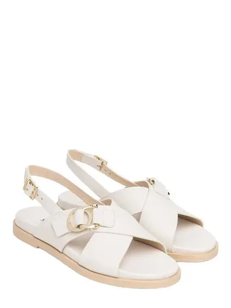 NEROGIARDINI Slingback Sandal - Cream