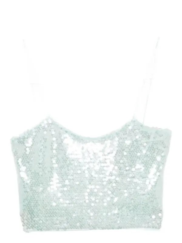 FORTE_FORTE Sequined Top - Sky Blue