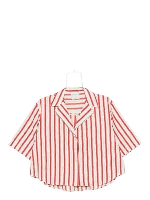 FORTE_FORTE Striped Shirt - Red